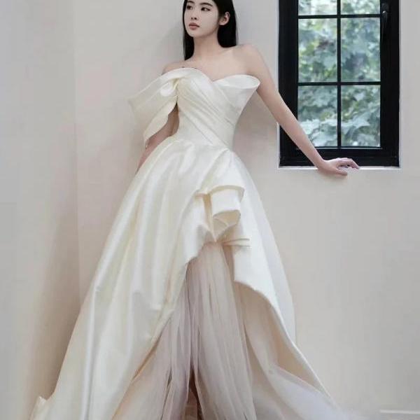 Princess Temperament Party Dress, Unique Pompous Dress, Green ...