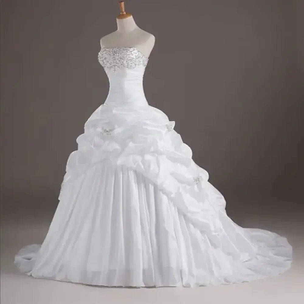 Off-shoulder Beaded Gown With Ruffled Train on Luulla