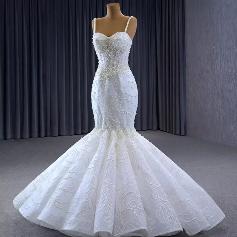 Lace Mermaid Wedding Dress With Beaded Detailing on Luulla