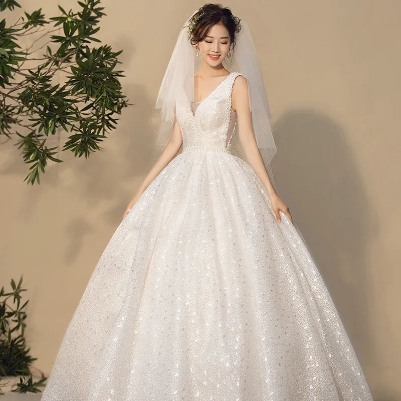 Sparkling Lace Bridal Gown With Veil Attachment on Luulla