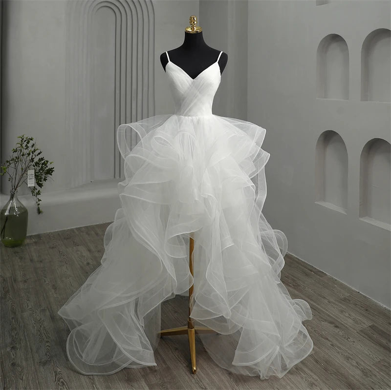 Voluminous Tulle Gown With Cascading Hemline Design Wedding Dress 2025 ...